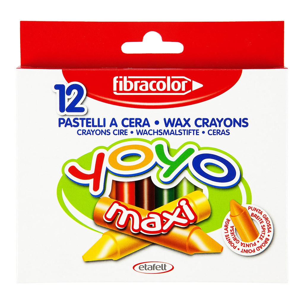Fibracolor Yoyo Maxi Wax Crayons 12set – UNFADE