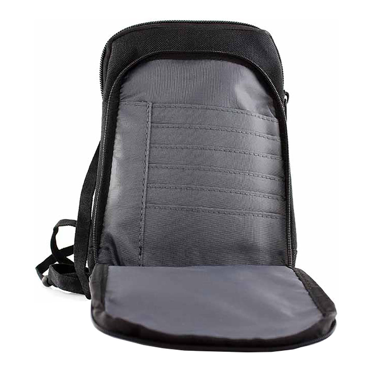 Loop Pusher Shoulder Black Bag White Logo – UNFADE