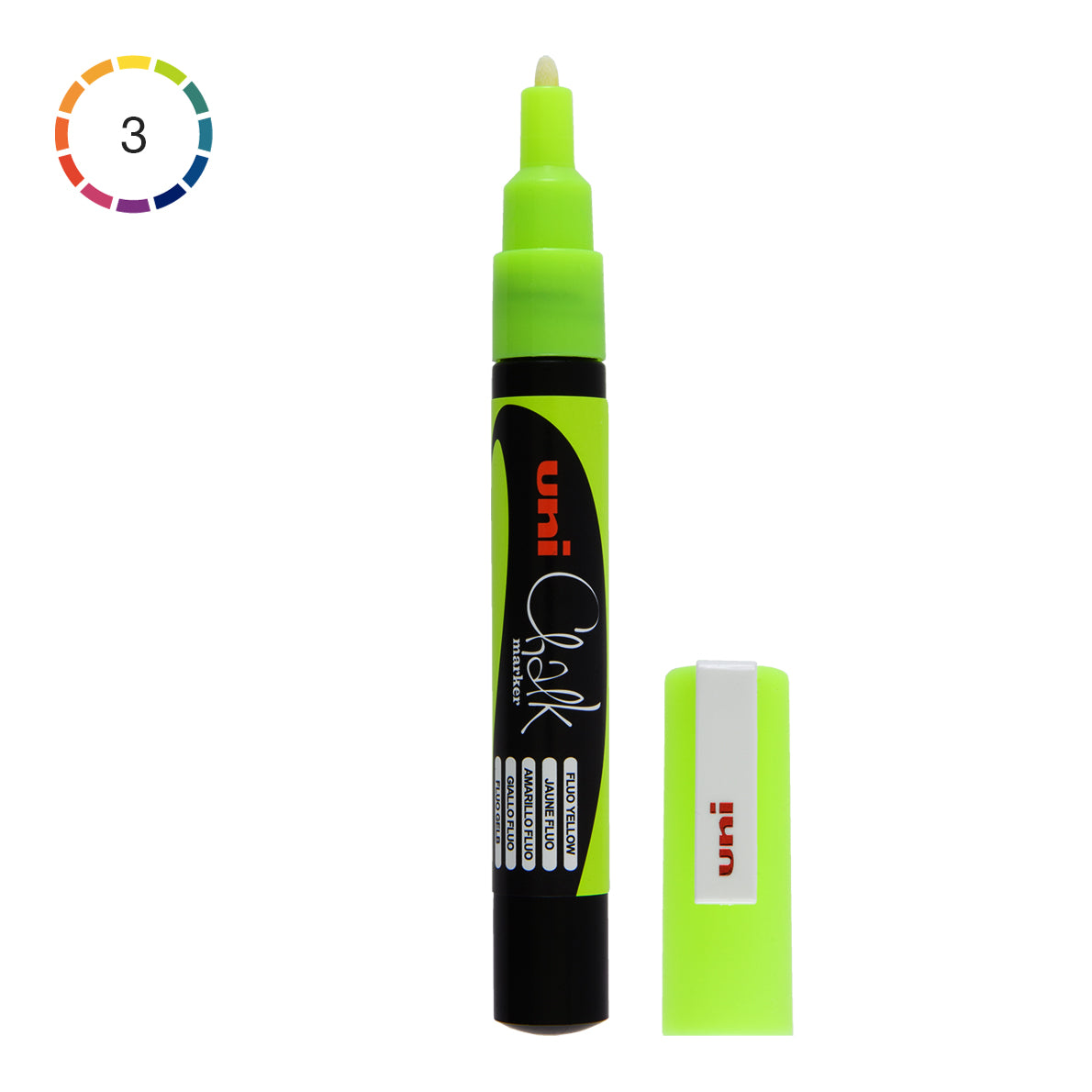 Uni Chalk Marker PWE-3MS Fine, 1.3 mm – UNFADE